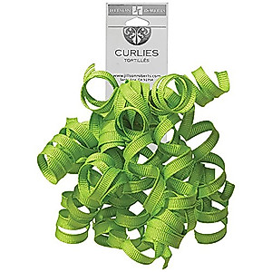 Jillson Roberts OASGL001 6-Count Self-Adhesive Gift Wrap Curly Bows Available in 4 Different Assortments, Grosgrain Perfectly Primary