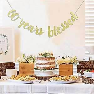60 Years Blessed Banner - 60th Birthday Banner,60th Birthday Banner Party Decorations,60th Anniversary Banner,60 Birthday Banner Sign