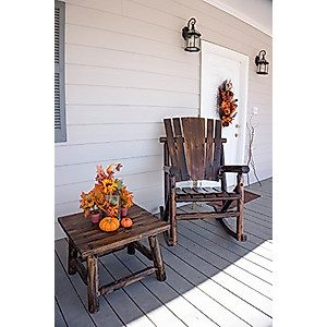 United TX 93860 Single Bench Chair 44 in H x 29 in W x 36 in D Wood Char-Log