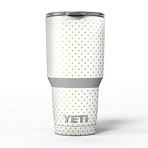 Design Skinz The Golden Micro Dot Pattern - Skin Decal Vinyl Wrap Kit Compatible with The Yeti Rambler Cooler Tumbler Cups