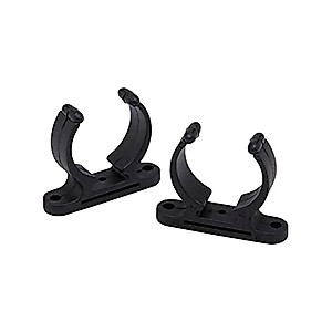 Seachoice Boat Hook Clips, Reinforced Nylon, Black, Pack of 2