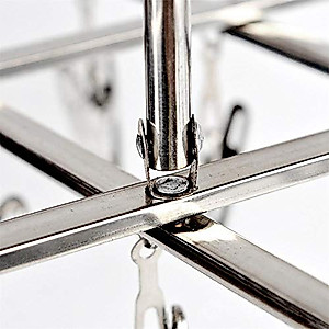 YITAQI Clothes Drying Rack with 35 Clips,Drying Stainless Steel Draining Folding Underwear Hooks Hanger Socks Clip Clothes Airer Dryer