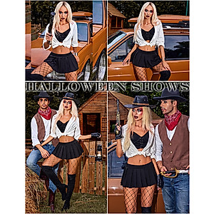 Avidlove Women Sexy Role Play Pleated Mini Skirt Ruffle Lingerie for Schoolgirl Black XS