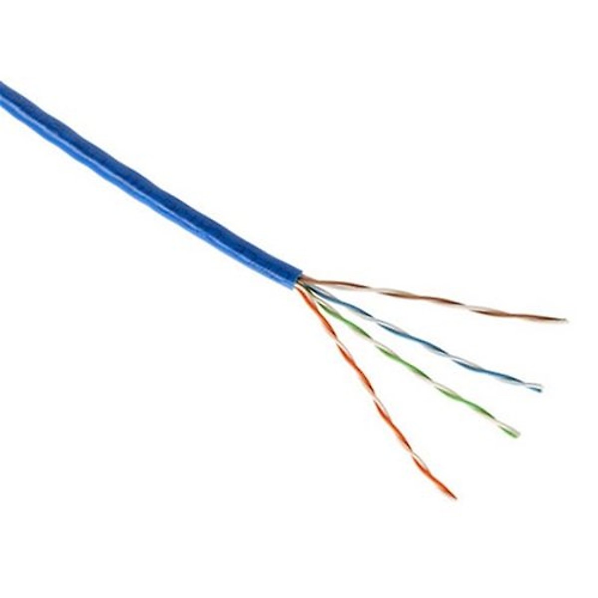 FiveStarCable Cat5e 1000 Ft. Ethernet 24AWG 4 Twisted Pair UTP Internet Network Router LAN IP Camera System Bulk Cable Wire Pull Box - Blue Color