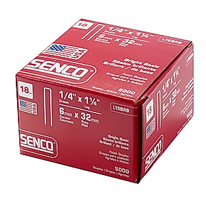 Senco L15BRB 18 Gauge by 1/4-inch Crown by 1-1/4-inch Length Bright Basic Staples (5,000 per box)
