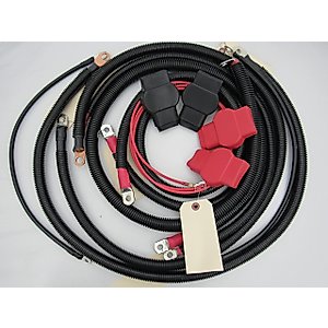 Custom Battery Cables Compatible/Replacement kit for Ford Superduty F250/F350/Excursion 1999-2003 7.3L Powerstroke 2/0#2298-90