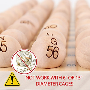 GSE Games & Sports Expert 7/8-Inch Bingo Balls, Solid Wooden Replacement Bingo Game Balls for Parties, Bingo Nights, Prize Raffles