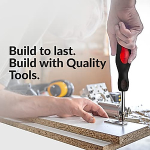 6 in 1 Screwdriver set with Comfortable Non-Slip Grip, Multi-tool Screw Driver Bit Set multipurpose use, All in 1 Nut Driver with Phillips/Slotted Super Quality Steel Bits, with Built-in bit holder