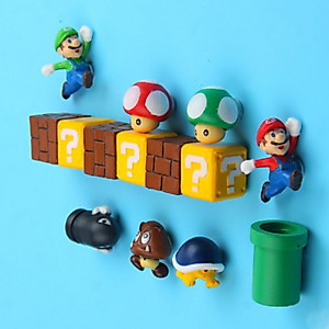 14 Pcs Mario Fridge Magnets Set, Refrigerator Magnets, Office Magnets/Calendar Magnet/Whiteboard Magnets/Mario Decorative Refrigerator Magnets Kitchen Kit