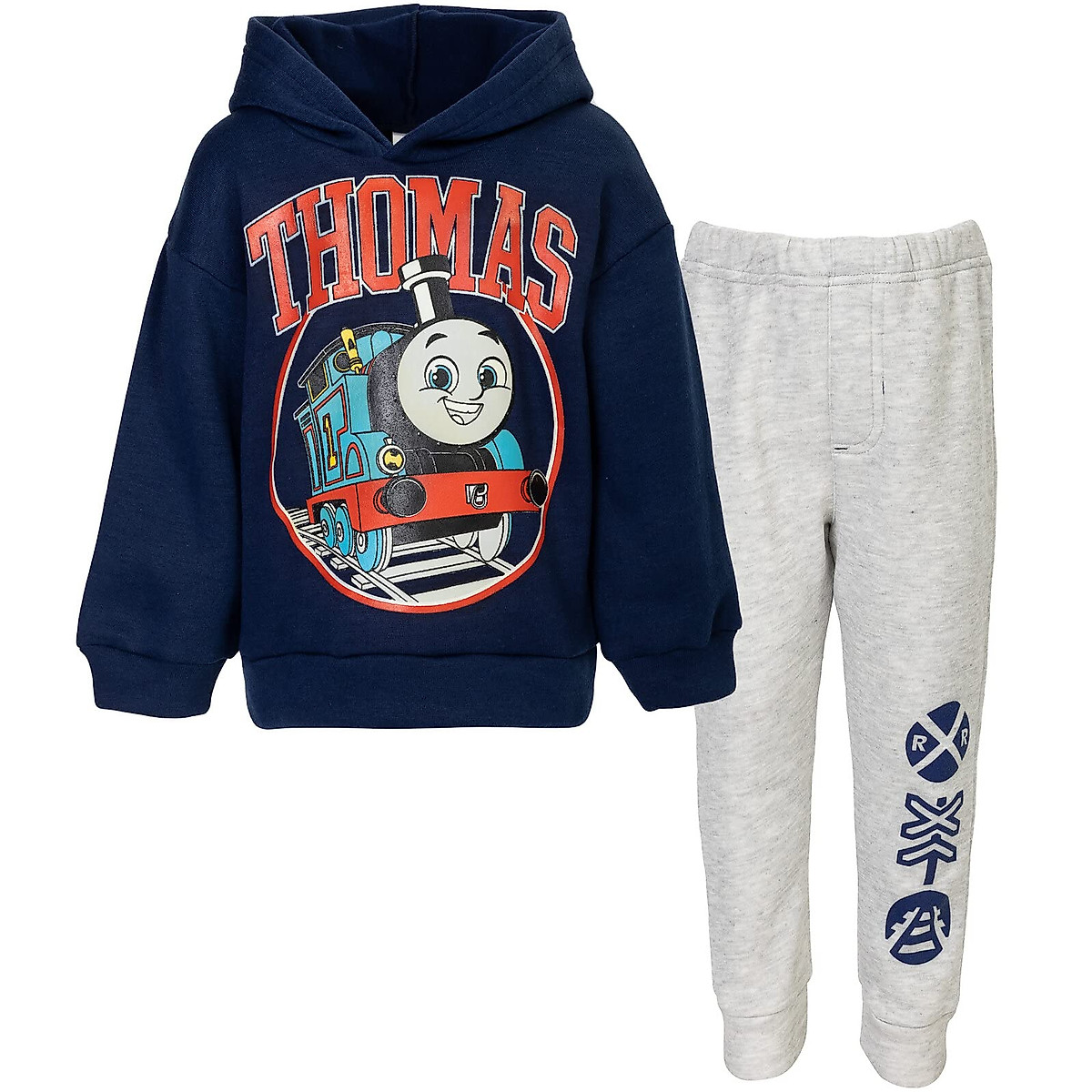Thomas the Tank Engine & Friends Little Boys Fleece Pullover Hoodie and Pants Set Blue/Gray 7-8