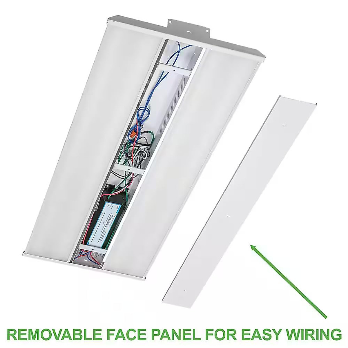 ETI SOLID STATE LIGHTING INC. 2 ft. Dimmable White Linear High Bay Light 180-Watt Integrated LED 5000K Daylight 24000 Lumens 120-277V for Commercial & Industrial Use