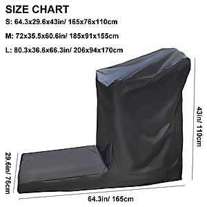 UCARE Treadmill Cover Outdoor Running Machine Dustproof Waterproof Cover Black Home Gym Treadmill Waterproof Protection Covers for Non-Folding & Folding Treadmills (M: 72x35.5x60.6in/185x91x155cm)
