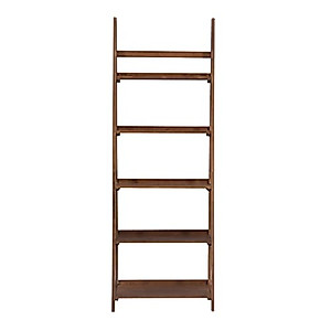 Melissa Mid-Century Bookcase, Walnut by Linon Large