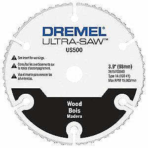 Dremel US500-01 Ultra-Saw 4-Inch Carbide Wood Cutting Wheel, White