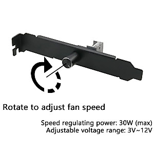 DGHAOP PC Case Fan Governor PWM Temperature Control 3Pin/4pin PCI Cooling Fan Speed Controller SATA Power Supply