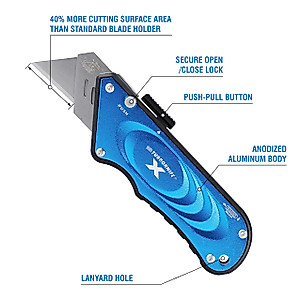 Olympia Tools Turboknife X Utility Knife 33-134, Blue