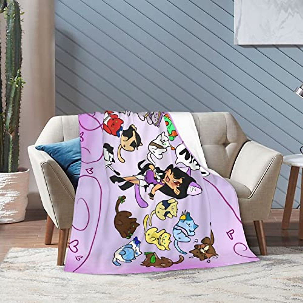 Super Soft Blanket Lightweight Cozy 3D Printed Flannel Throw Blankets for Kids Adults Gifts Sofa Bed 50"x40"