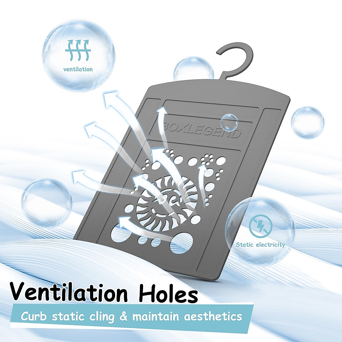 BoxLegend Shirt Folding Board Durable Shirt Folder Board for Laundry Folding Board with Hook for Hanging T Shirt Folder Grey