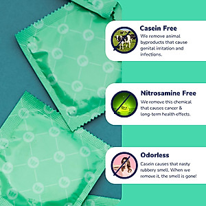 Royal Extra Large Ultra Thin Vegan Condoms for Men - Premium Lubricated Natural Condom - Unflavored Lubricant, Organic Latex - Odorless, Snug, Natural Feel - Safe & Durable - 10 Pack