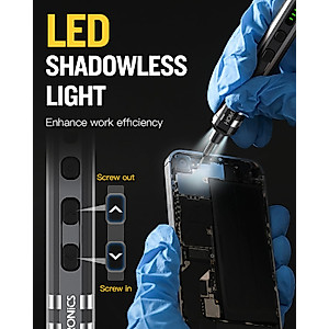 Homtronic Mini Electric Screwdriver Set, 37 in 1 Small Electric Screwdriver Kit Supporting Overload Protection, Precision Electric Screwdriver Cordless Repair Tool for Phone Camera Laptop Watch