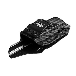 Ruger Security 9 Holster, Carbon Fiber Kydex Holster IWB for Ruger Security-9 Pistol Case Inside Waistband - Kydex IWB Holster Ruger Security 9 Gun Accessories (Black, Right)