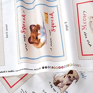 Animal Friends Soft Book Panel Cream, Fabric by the Yard