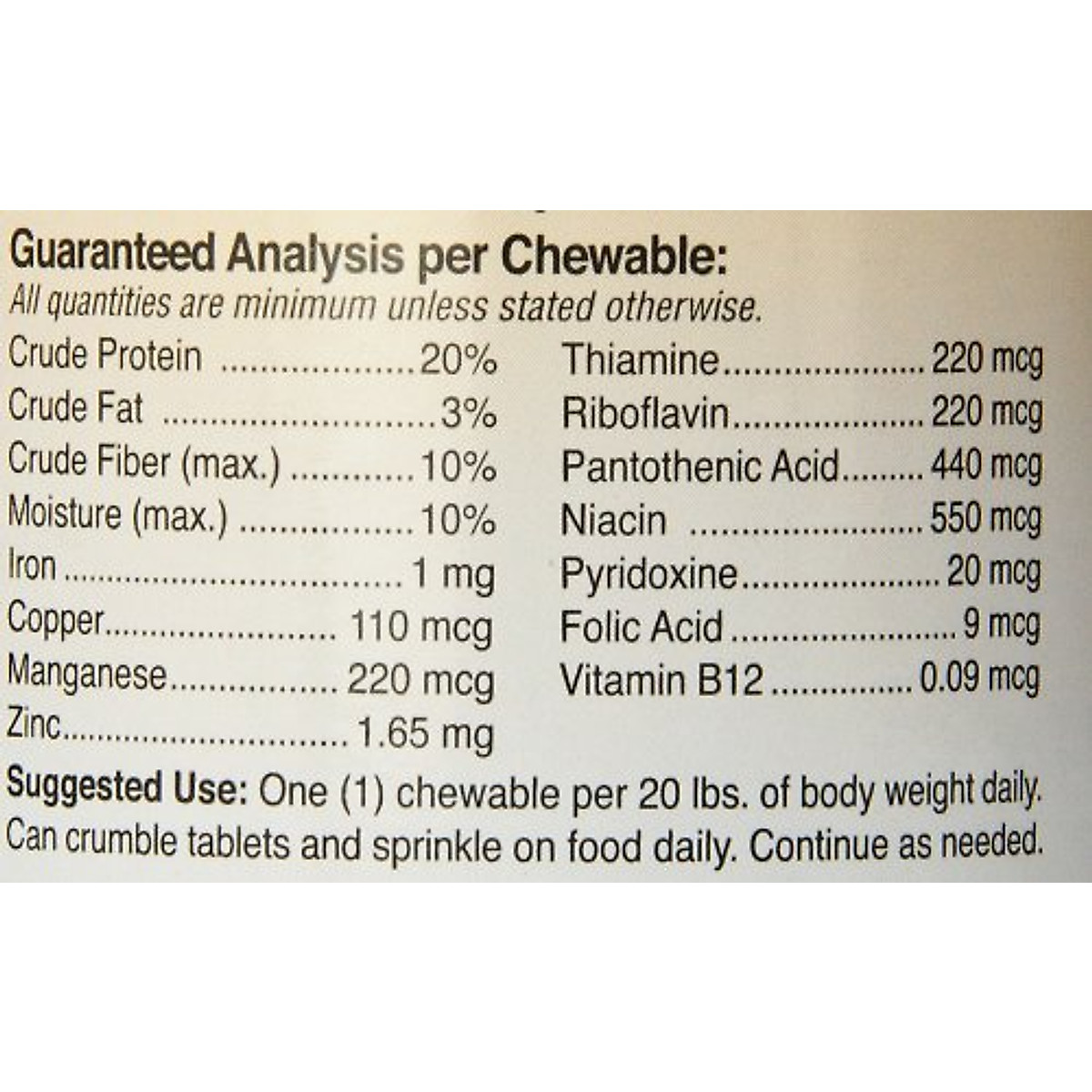 Nutri-Vet Brewer's Yeast and Garlic Chewable Tablets for Dogs - Veterinarian Formulated to Support the Immune System and a Healthy Skin & Coat - 500 Chewable Tablets