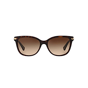 Coach HC8132 Sunglasses, Dark Tortoise/Dark Brown Gradient, 57 mm