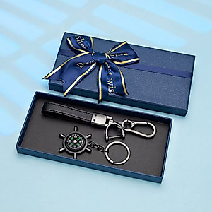 Key Chains for Car Keys, 360 Degree Rotatable Keychain for Men, Black Key Ring