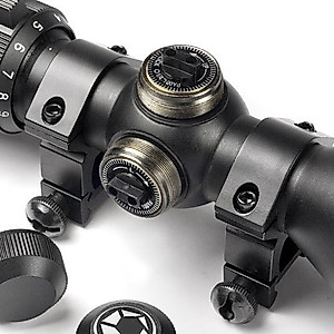 BARSKA 3-9x42 IR Contour Dual Color Reticle 30/30 IR Riflescope , Black