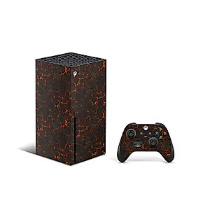 ZOOMHITSKINS Compatible with X1 Series X, Red Black Lava Fire Magma, Durable, Bubble-Free, Made in USA