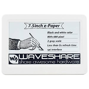 Waveshare 7.5inch Passive NFC-Powered e-Paper No Battery Required No Messy Wiring Novel Passive NFC Tech Wireless Powering & Data Transfer APP Provided 800X480 Pixel,Black& White Color