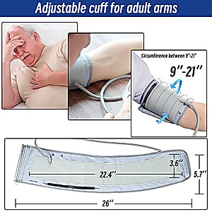 Extra Large Cuff Compatible with Omron 9”-21” Inches (22-53CM) XL Blood Pressure Cuff Adult ARM BP Replacement Cuff for Big ARM(X-Large)