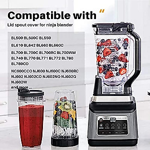 Yncotte Blender Lid Replacement for Ninja, Replacement Lid Blender Top Parts for Ninja Blender 72 oz Pitcher Compatible with NJ600 BL700 and BL500-BL781, Transparent