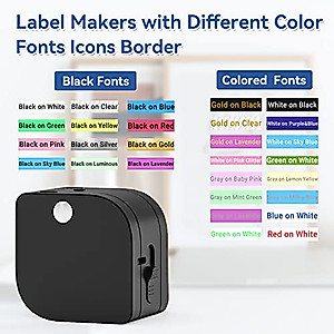 Zodzi P12 Label Maker, Bluetooth Label Maker Machine with Tape, Mini Thermal Portable Label Printer with Fonts, Inkless Sticker Maker for Home, School, Office Labeling