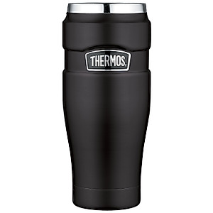 THERMOS Stainless King Vacuum-Insulated Travel Tumbler, 16 Ounce, Matte Black