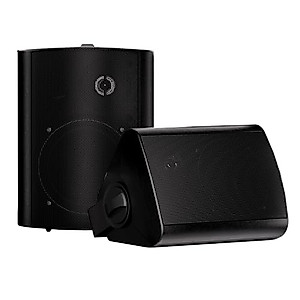 Herdio 5.25 Inches 200 Watts Passive Wired Indoor Outdoor Patio Deck Speakers All Weather Wall Mount System