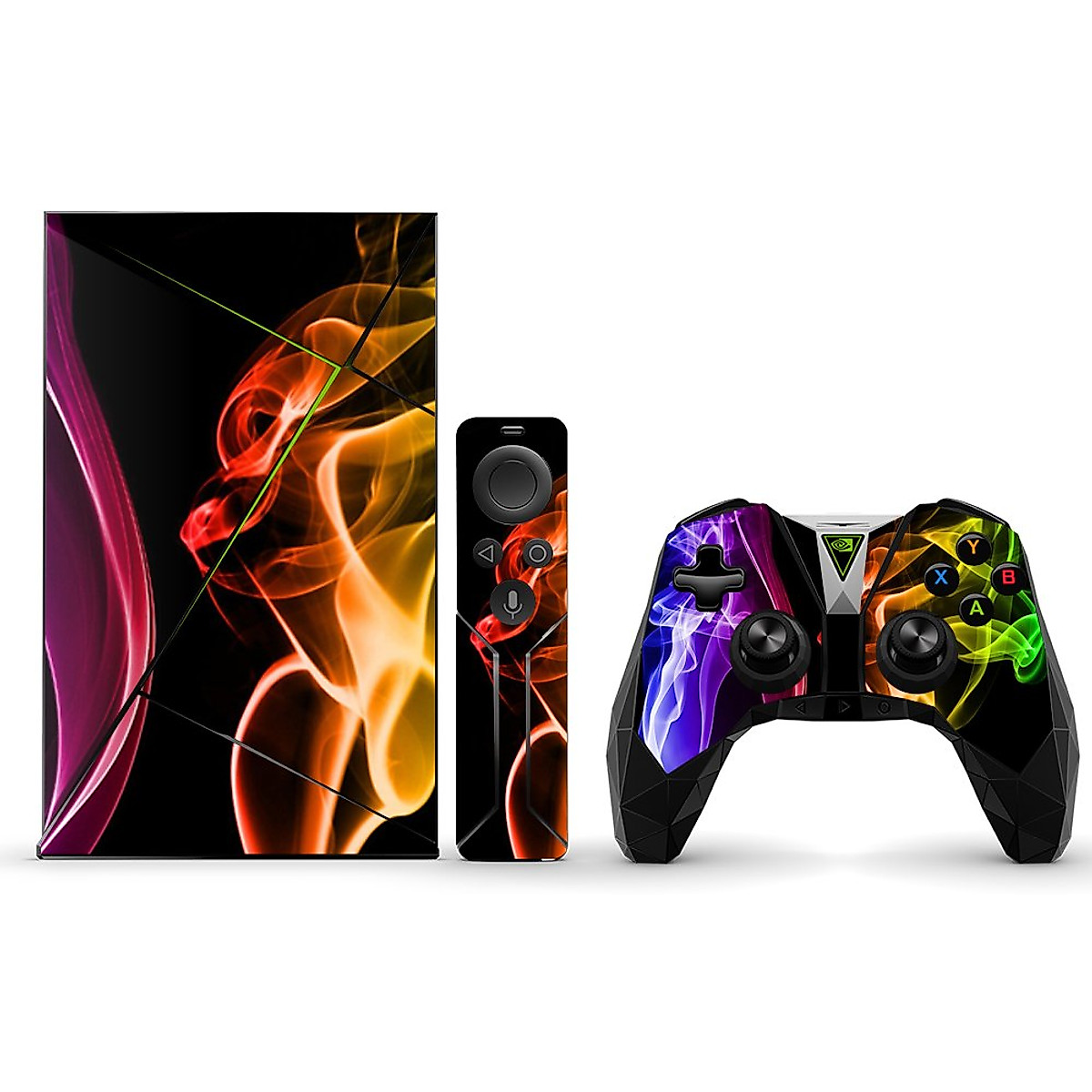 MightySkins Skin Compatible with NVIDIA Shield TV (2017) wrap Cover Sticker Skins Bright Smoke