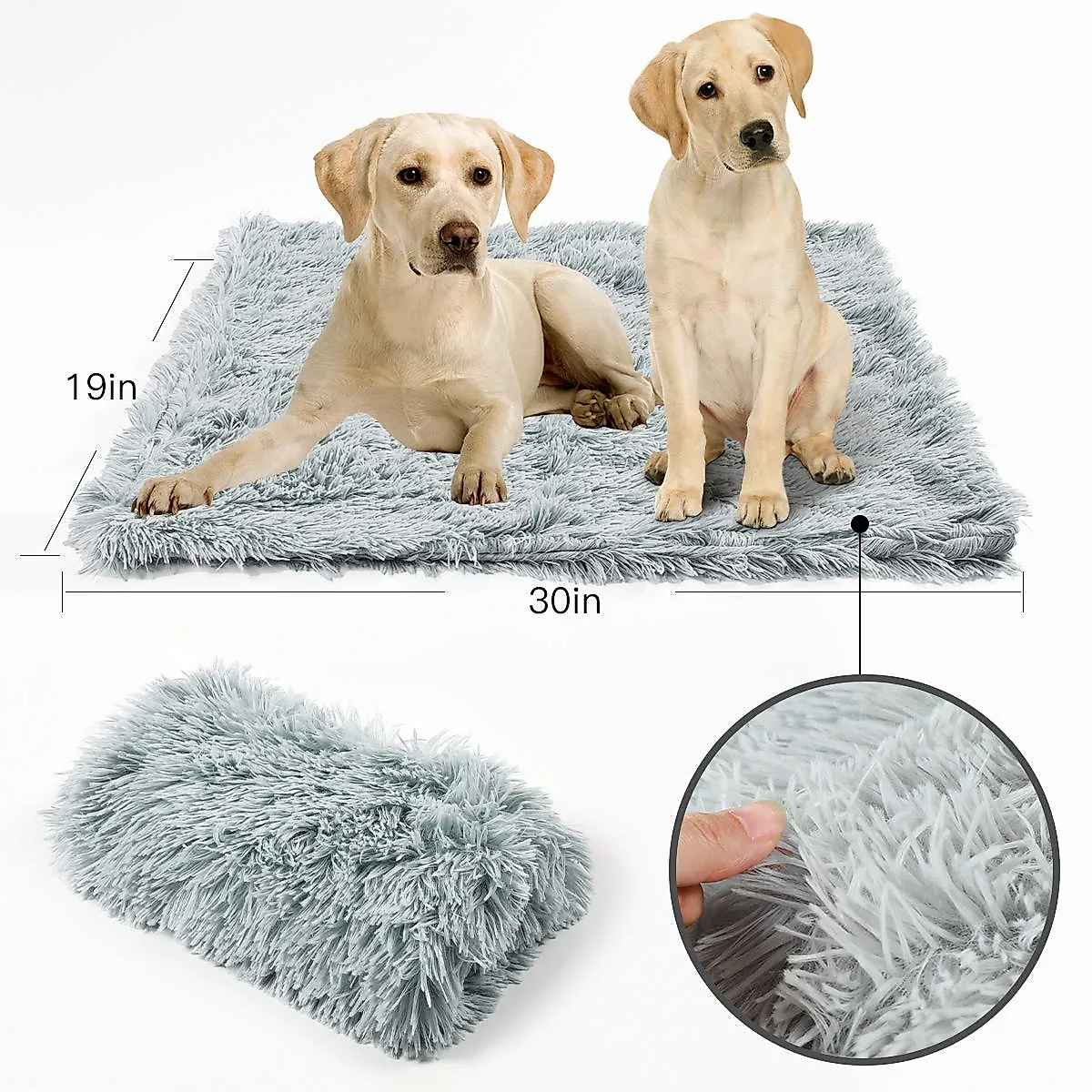 Whollyup Premium Pet Fleece Blanket Fluffy Dog Cat Blanket Throw, Soft Warm Puppy Blanket Cover Dog Cat Fluffy Fur Blanket Sleep Mat Double Layer Washable for Dog Bed, Couch, Sofa, Car