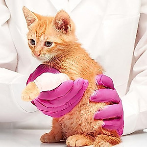 SwiftGrip Powder-Free Nitrile Gloves, Medium, 50ct Box - 3-mil, Disposable, Latex-Free, for Kitchen, Cleaning, Estheticians, Hair Stylist - Pink/Fuchsia