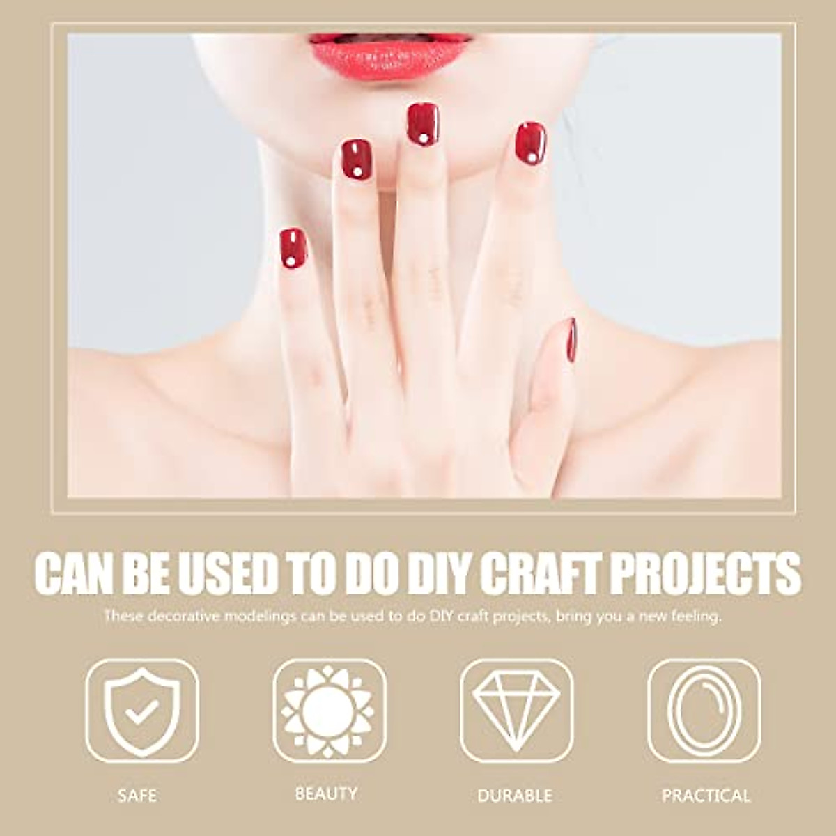 Ciieeo Nail Accessories Nail Accessories Ornament Crafts 1 Box of Decorative Nail Pearls Multi-Function Craft Peals Convenient Peals Nail Accessory Nail Tech Accessories Pearl Beads Pearl Beads