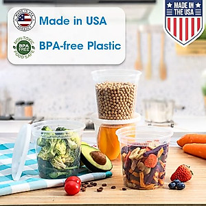 ZT GUZOR 24oz [240 pack] Plastic Food Storage Containers and Deli Containers with Lids, Plastic Soup, Freezer Storage, Meal Prep Containers