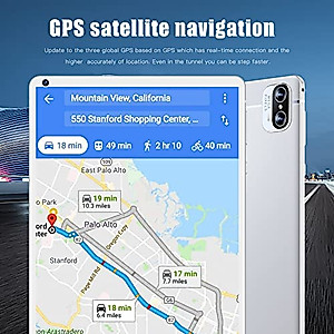 8inch Tablet, 4GB and 64GB Tablet PC Silver for Office Travel (US Plug)