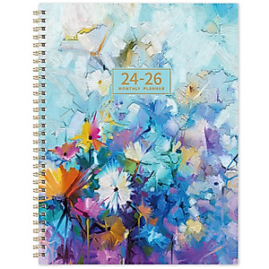 2023-2024 Monthly Planner/Calendar - Monthly Planner 2023-2024 with Two-Side Pocket, January 2023-December 2024, 9" x 11", Two Years Monthly Planner, Flexible Cover, Perfect Organizer