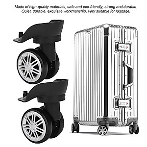 Zerone Double Row Large Wheel,1Pair Outdoor Double Row Large Wheel Drawbar Box Code Case Suitcase Accessory