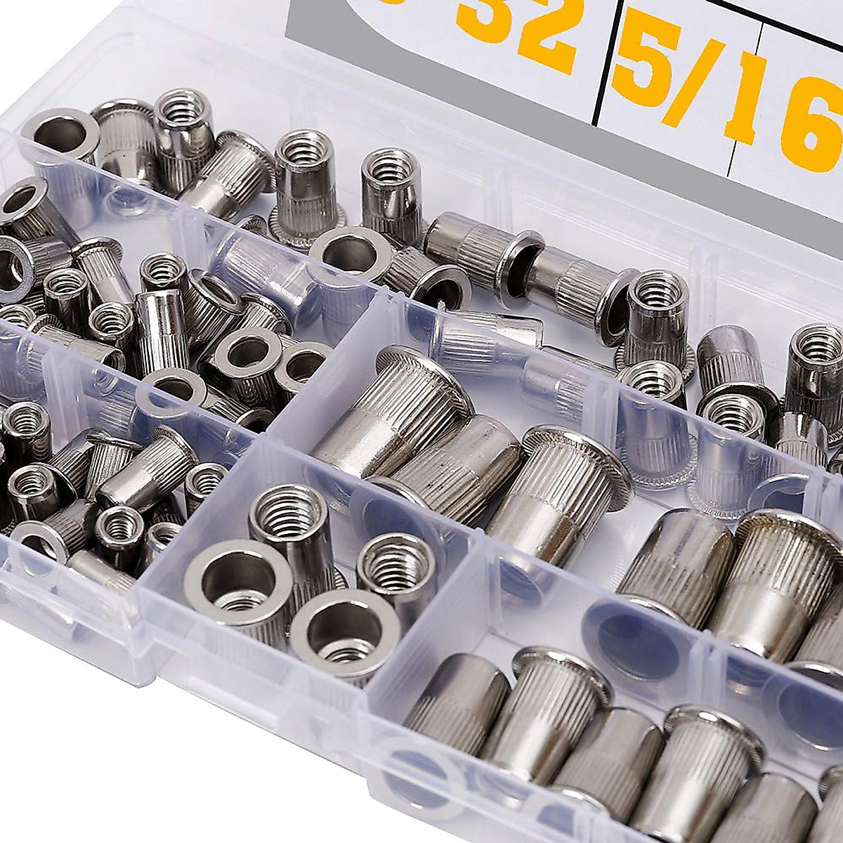 Stainless Steel Rivet Nuts Kit #8-32#10-24 1/4"-20 5/16"-18 3/8"-16 Threaded Insert Nutsert Rivnuts