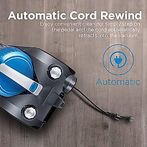 eureka WhirlWind Bagless Canister Vacuum Cleaner, Lightweight Vac for Carpets and Hard Floors, Blue