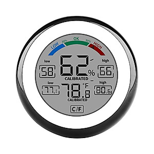 Digital Hygrometer Indoor Thermometer Humidity Gauge with Touchscreen Humidity Monitor Indicator Room Thermometer with Temperature Humidity Gauge for Home Office Greenhouse