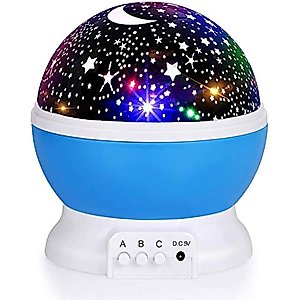 Night Light for Kids, Fortally Kids Night Light, Star Night Light, Nebula Star Projector 360 Degree Rotation - 4 LED Bulbs 12 Light Color Changing with USB Cable, Romantic Gifts for Men Women Children