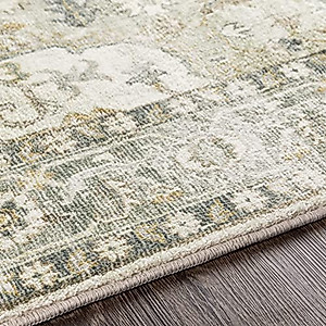 Mark&Day Area Rugs, 8x10 Heiereind Traditional Cream Area Rug, Cream Green Grey Carpet for Living Room, Bedroom or Kitchen (7'6" x 9'6")